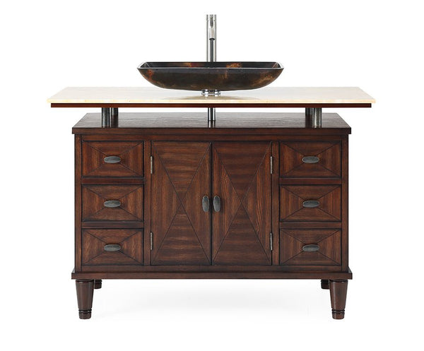 48" Benton Collection Verdana Vessel Sink Bathroom Vanity Model # Q013 ...